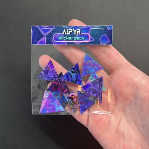 Mini Trippy Triangles Sticker Pack Mini Holographic Stickers Triangle ...