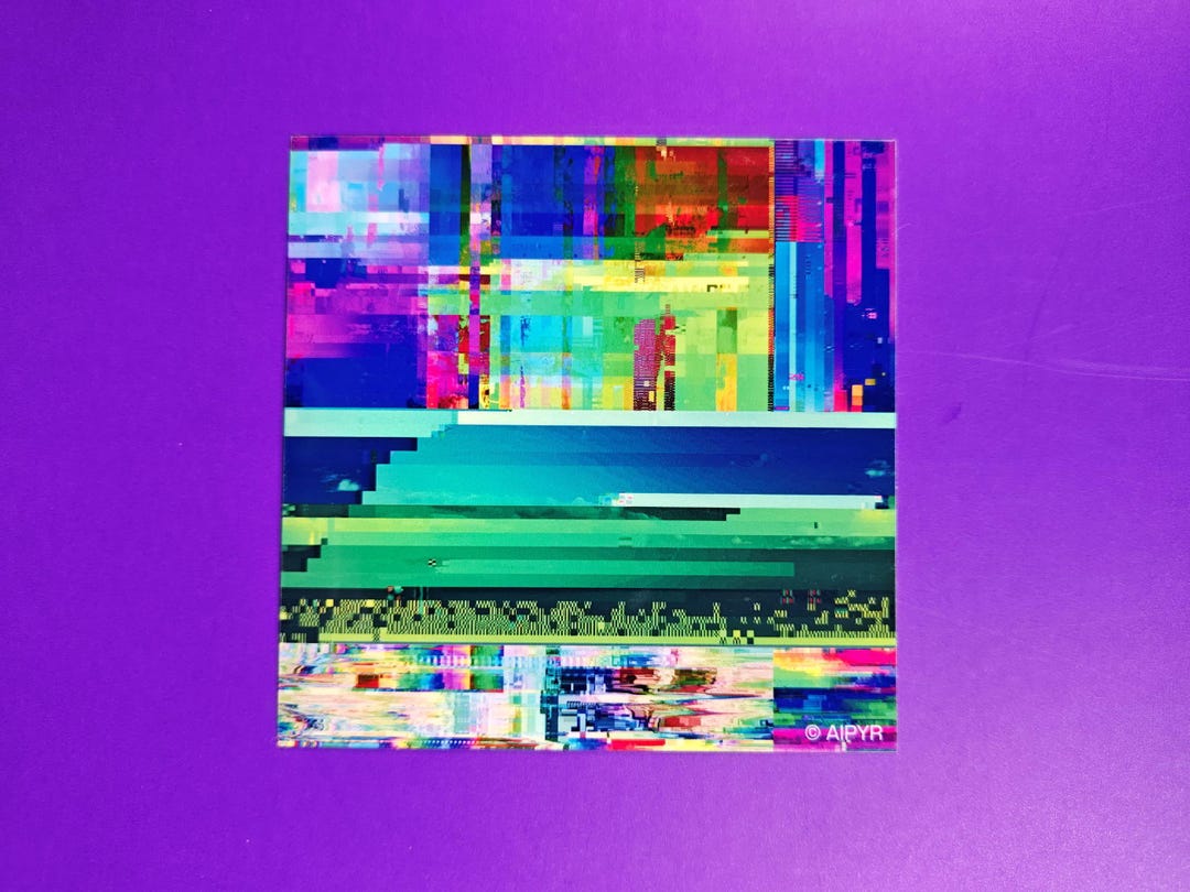 Holographic Fatal Glitch Sticker | Cyberpunk Art, Vaporwave Laptop ...