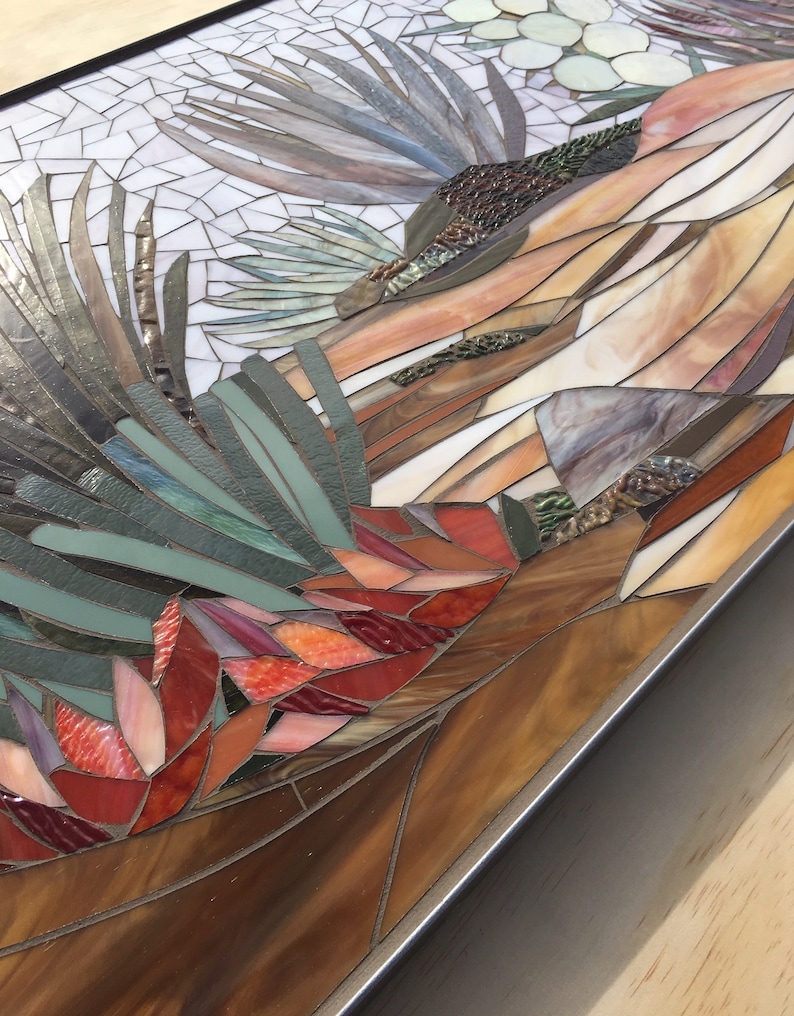 SUCCULENT GARDEN MOSAIC wall art made to order patio decor | Etsy