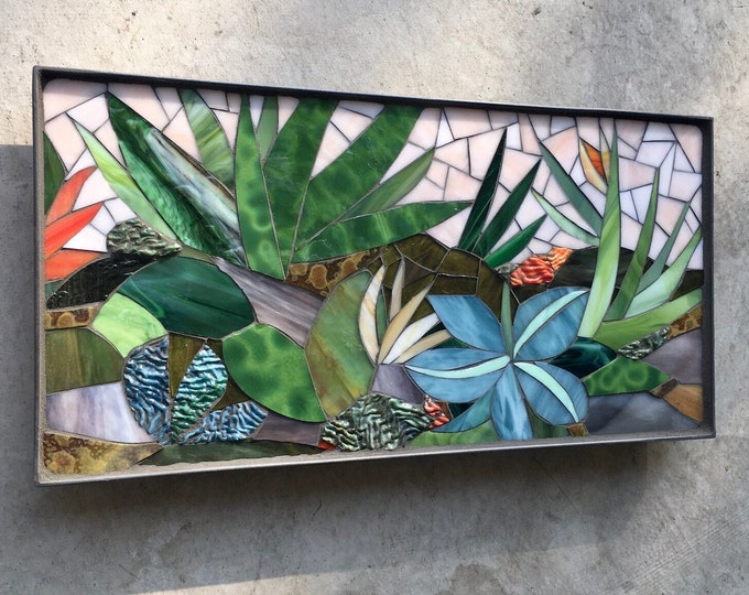 BABY SUCCULENT MOSAIC Succulent Mosaic Wall Art -indoor / Outdoor Art ...