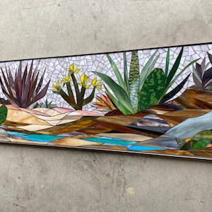 DESERT SUCCULENTS MOSAIC Wall Art - Made to Order - Stained Glass ...