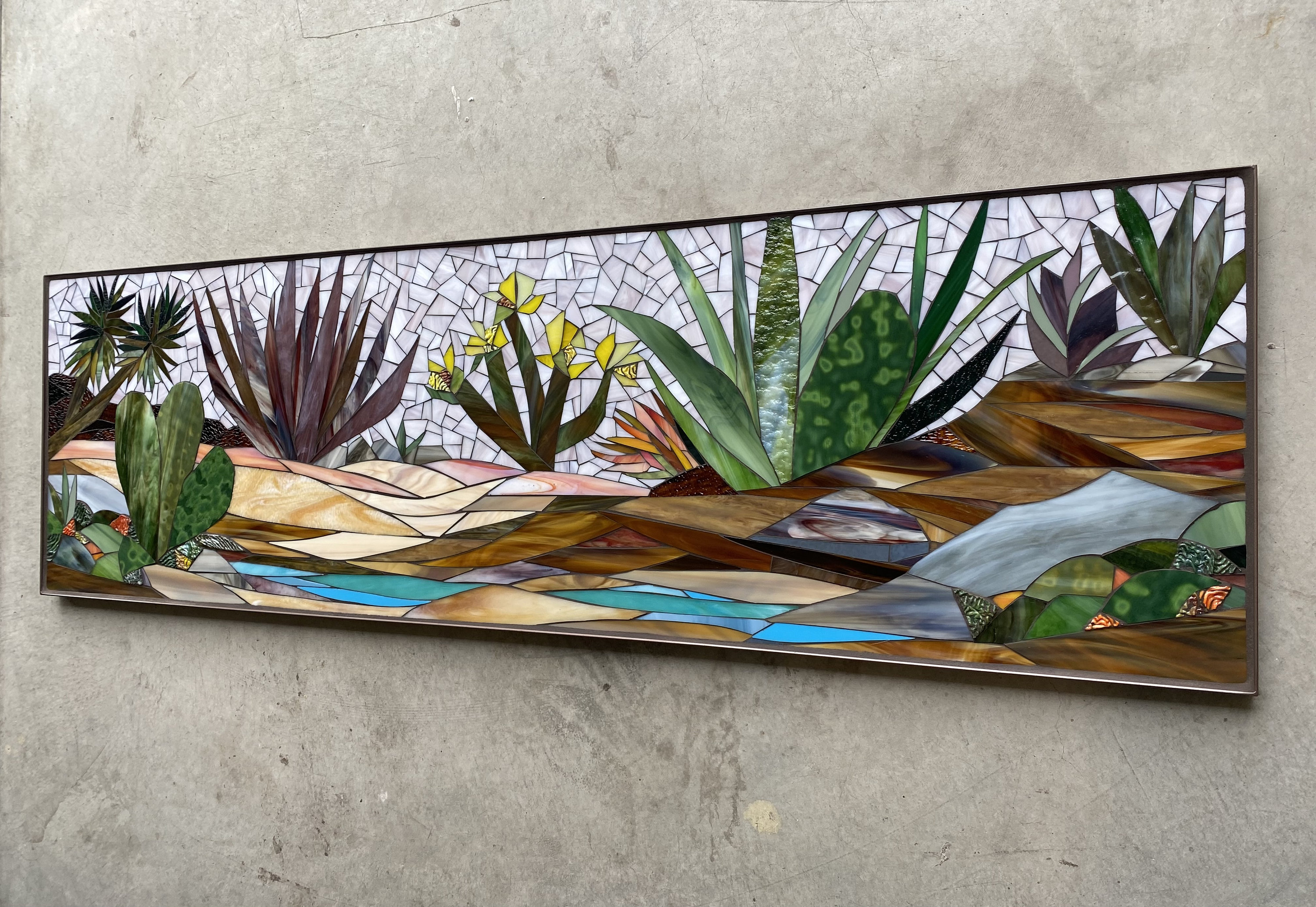 DESERT SUCCULENTS MOSAIC Wall Art - Made to Order - Stained Glass ...