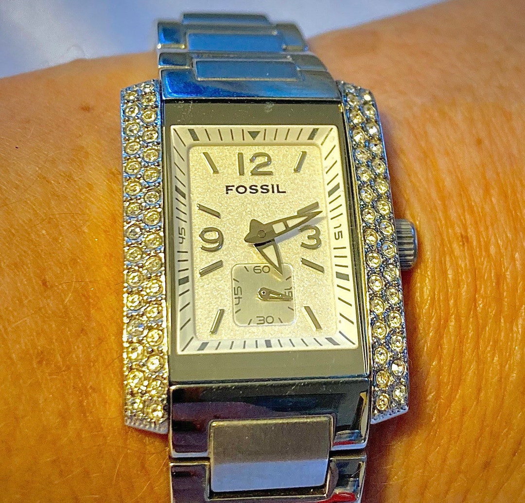 Get 50% Off! Vintage Fossil Chronograph Multi Crystal Working Women’s ...