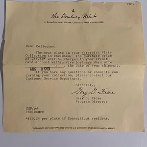 12 Waterbird Plates by Eric Tenney- Bavarian Porcelain West Germany ...