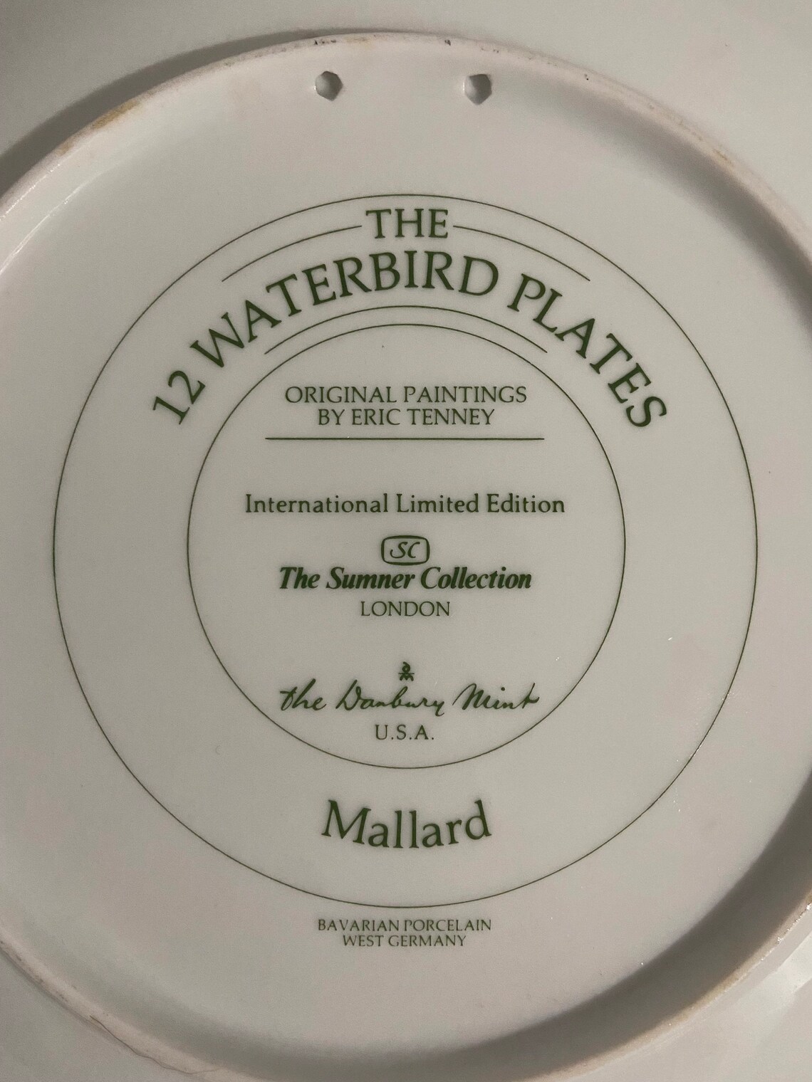 12 Waterbird Plates by Eric Tenney- Bavarian Porcelain West Germany ...