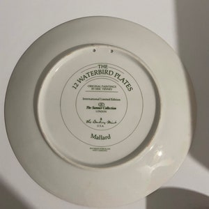12 Waterbird Plates by Eric Tenney- Bavarian Porcelain West Germany ...