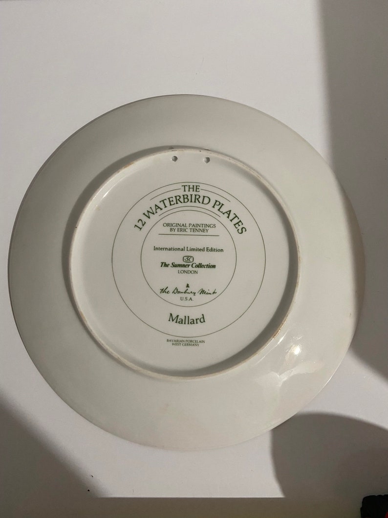 12 Waterbird Plates by Eric Tenney- Bavarian Porcelain West Germany ...