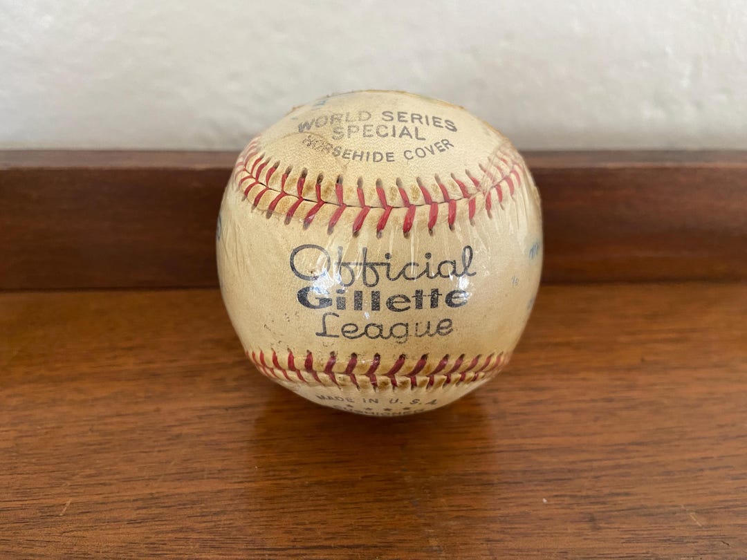 1960s Official Gillette League Baseball With Facsimile Autographs ...