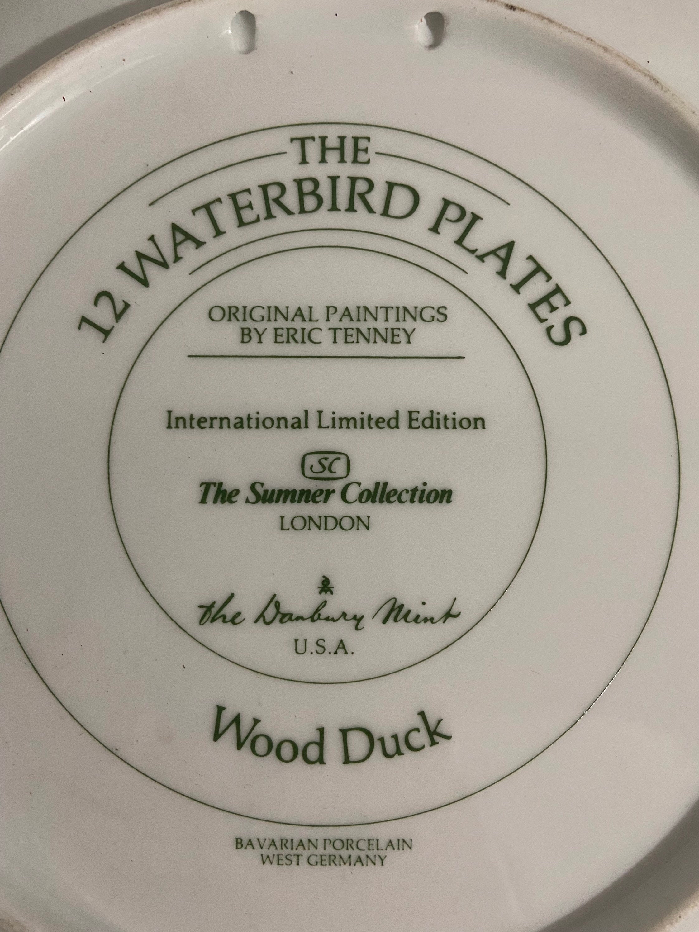 12 Waterbird Plates by Eric Tenney Bavarian Porcelain West Germany ...
