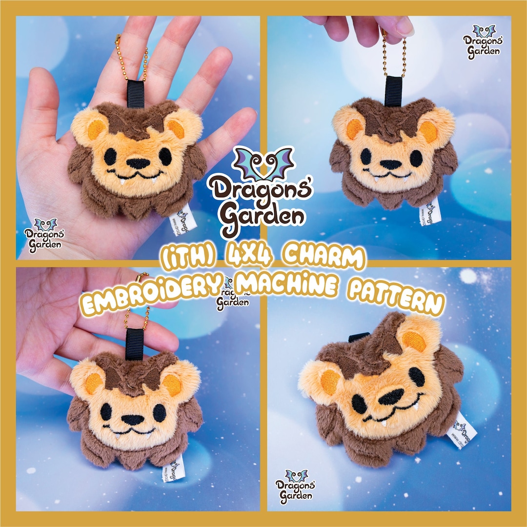 ITH Manticore Lion Charm Pattern | Adorable Mythical Lion DIY Cub Tiger ...