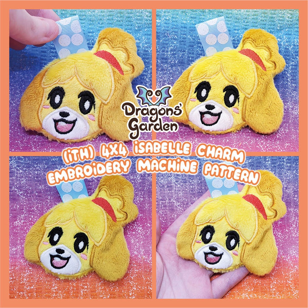 ITH Isabelle Dog Charm Villager Embroidery Pattern Animal Crossing | AC ...