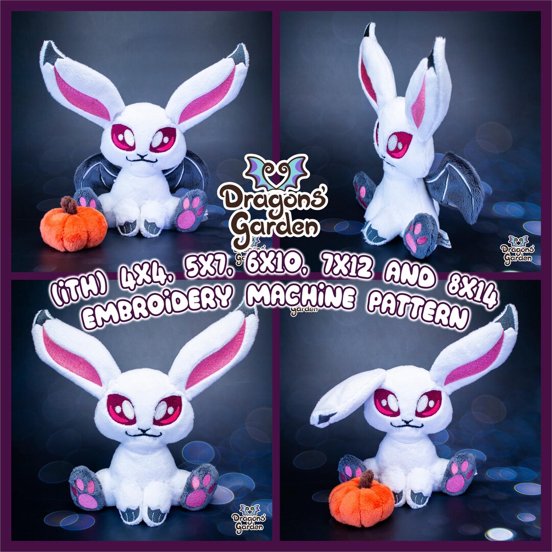 ITH Vampire Bunny | 4x4, 5x7, 6x10, 7x12 and 8x14 in the Hoop ...