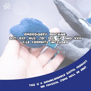 ITH Winged Sphinx Plush Embroidery Pattern | Adorable Softie Egyptian ...