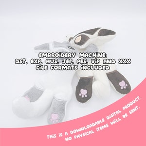 ITH Ragdoll Cat Plushie Embroidery Pattern | Adorable Floppy Kitty ...