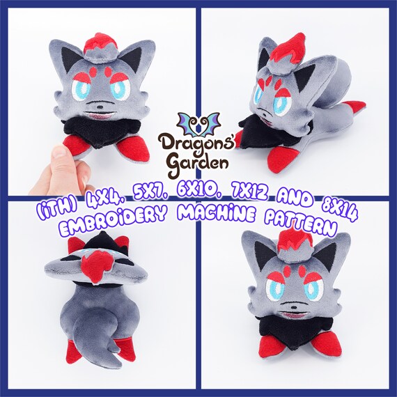 ITH Zorua Plushie Embroidery Pattern Dark Pokemon Plush in - Etsy