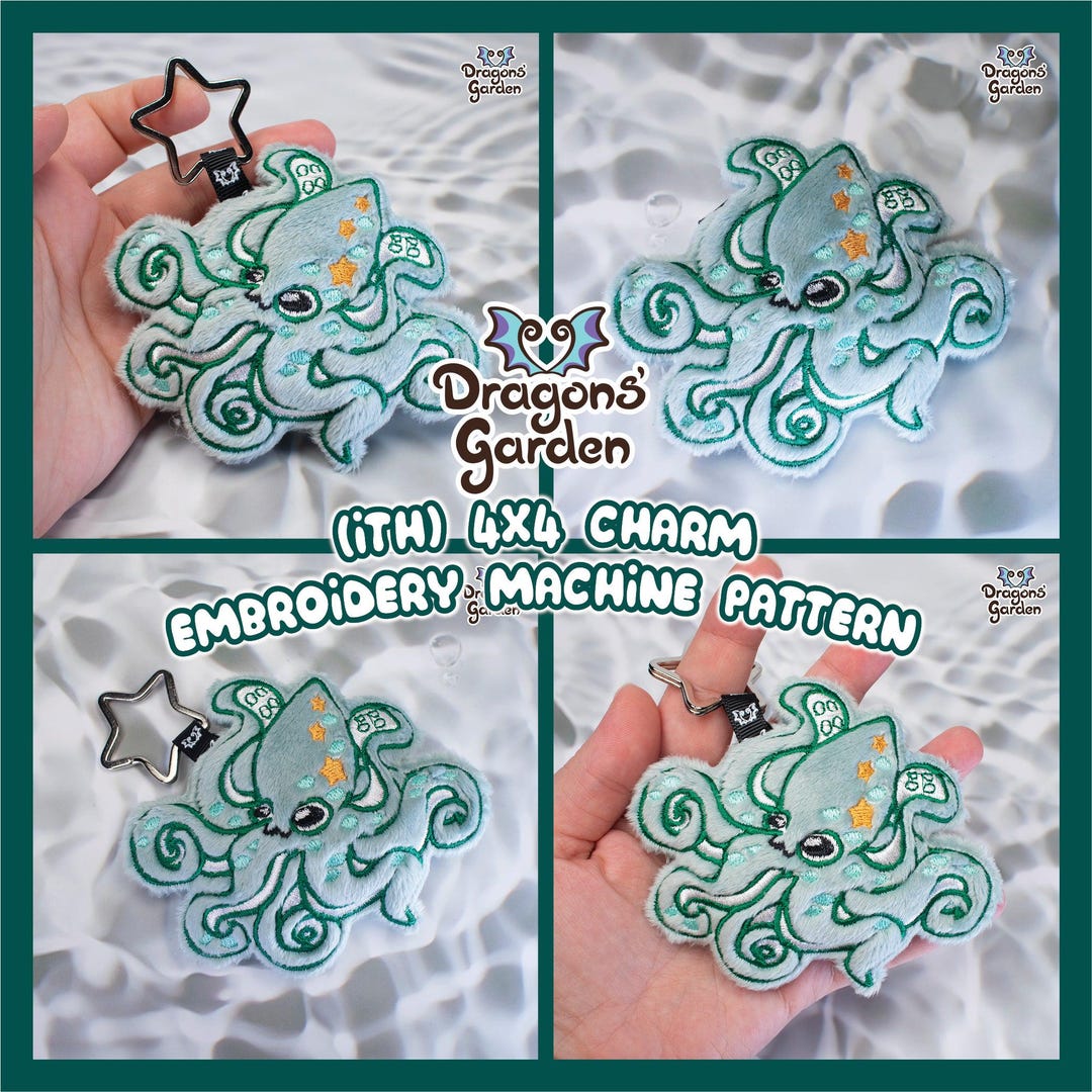Buy ITH Kraken Octopus Charm | 4x4 in the Hoop Embroidery Machine ...