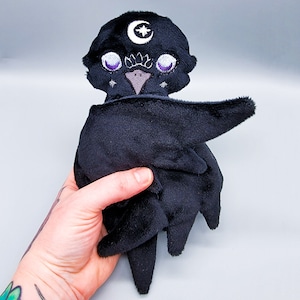ITH Moonlight Raven Plush Embroidery Pattern | Adorable Raven Black ...