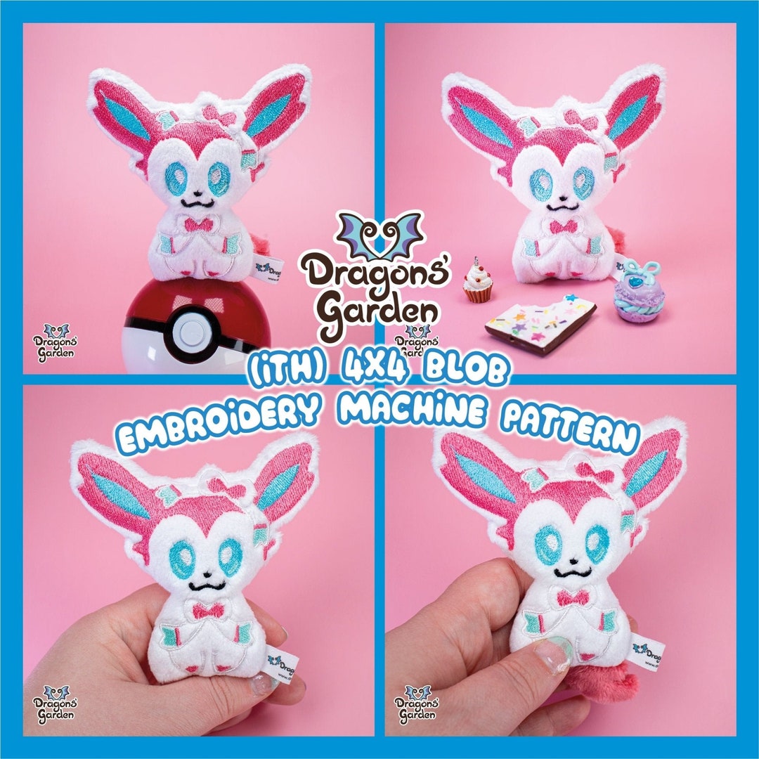 ITH White Fox Blob Plushie Pattern | 4x4 in the Hoop Embroidery Machine ...