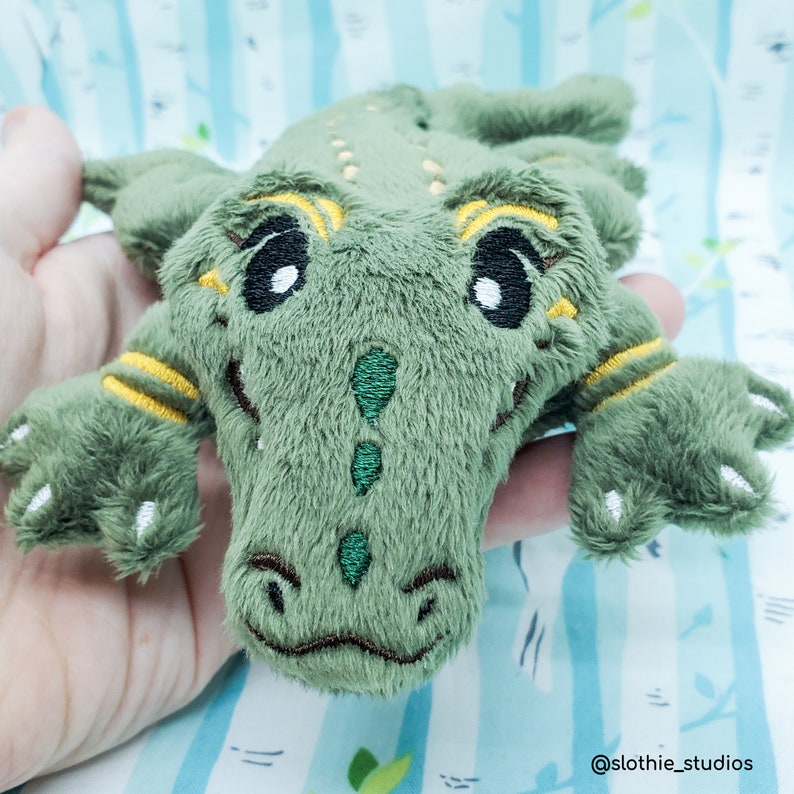 ITH Crocodile Sobek Aligator Plushie Plush Embroidery Pattern | Etsy