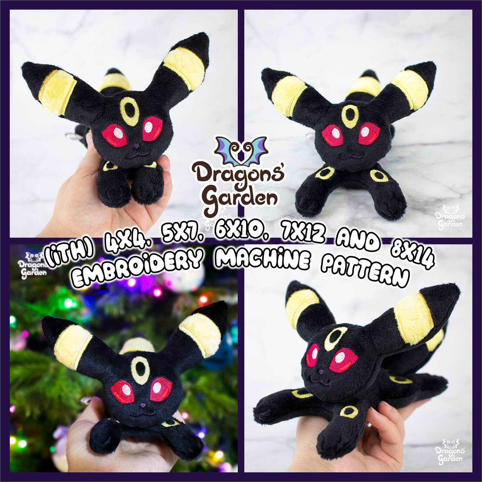 ITH Umbreon Eevelution in the Hoop Pokemon Embroidery - Etsy