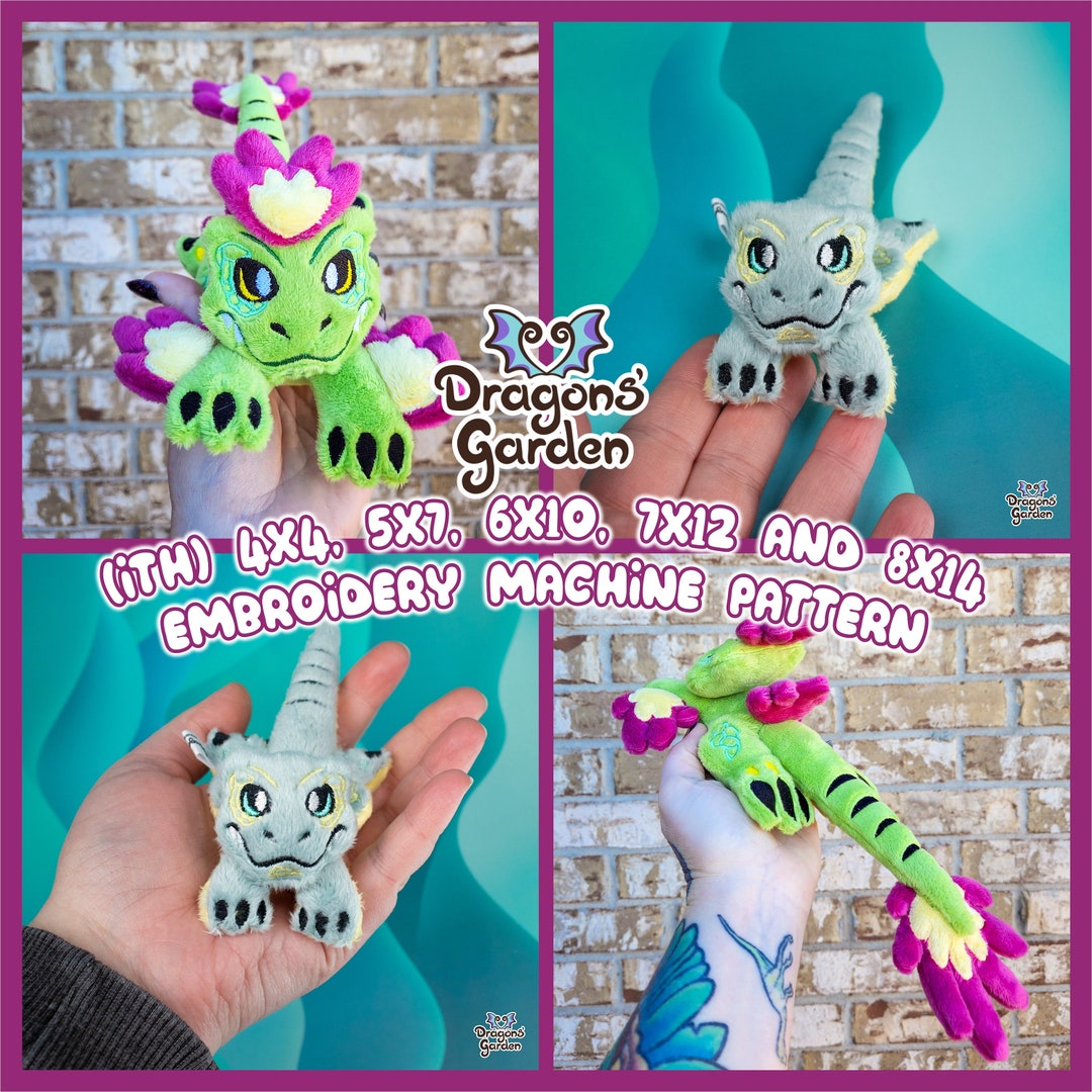 ITH Deinonychus Raptor Dinosaur Plush Embroidery Pattern | Adorable ...