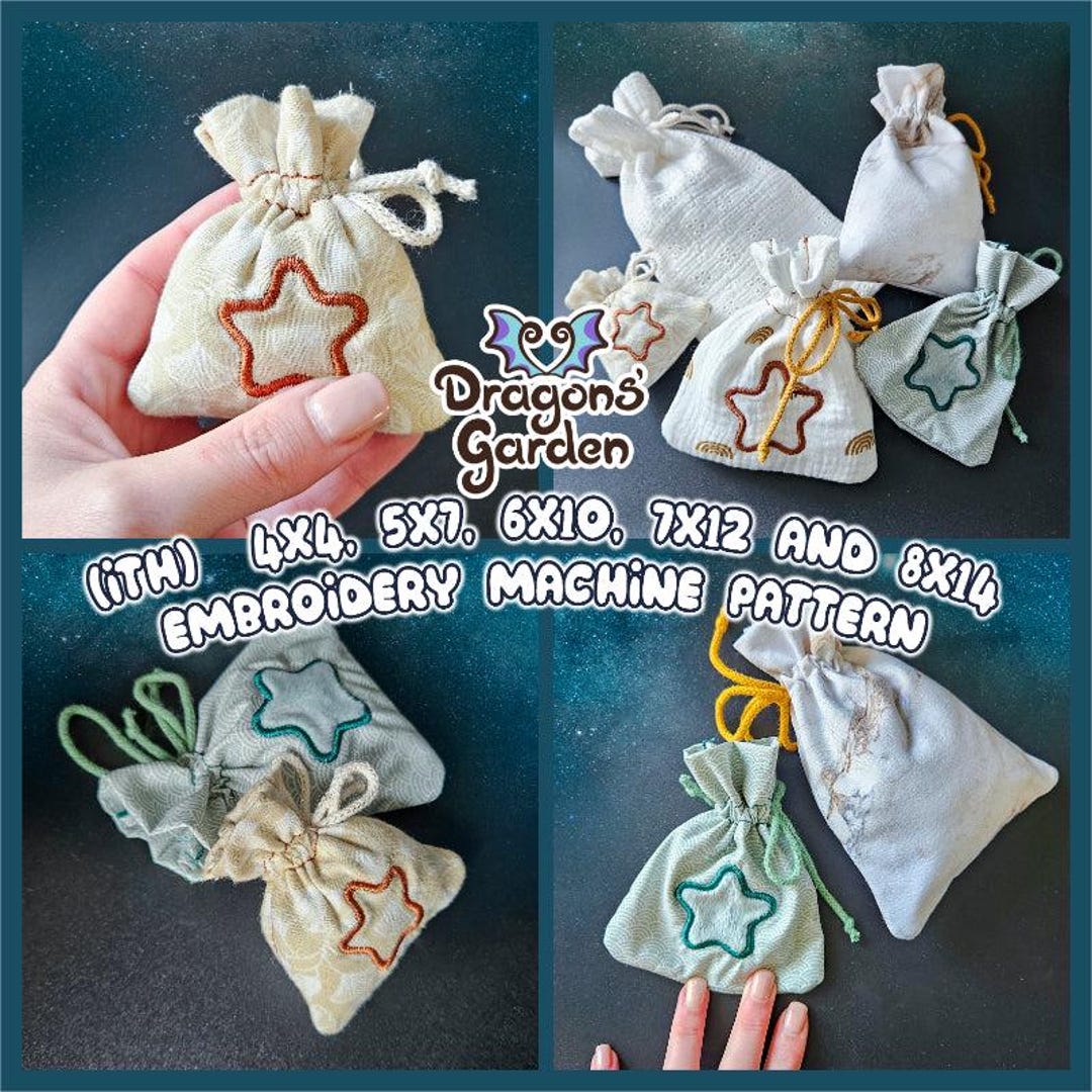 ITH Drawstring Bag | 4x4, 5x7, 6x10, 7x12 and 8x14 in the Hoop ...