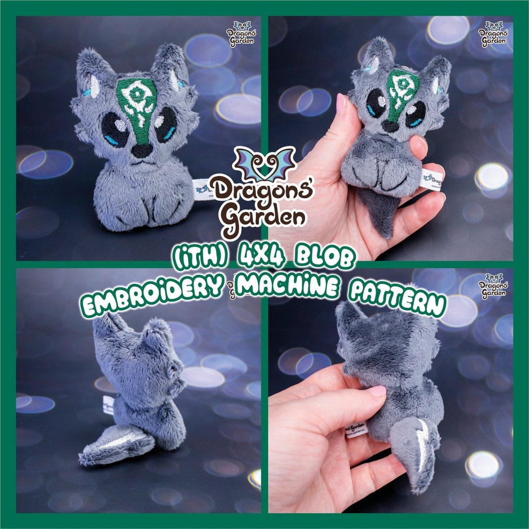 ITH Legendary Gray Wolf Blob Plushie Pattern | 4x4 in the Hoop ...