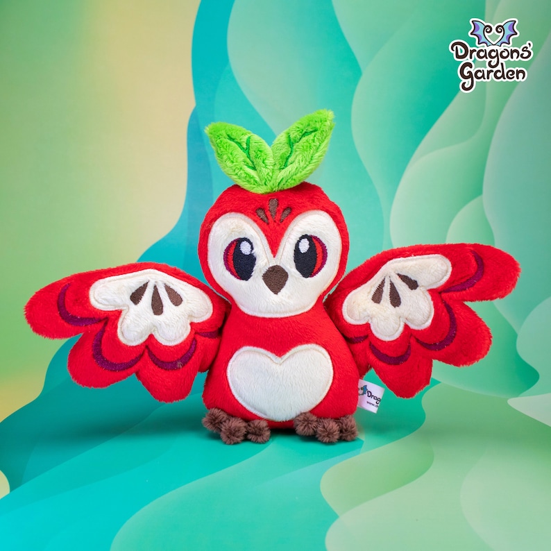 ITH Apple Fruit Owl Plush Embroidery Pattern | Cute Fruit Owl Bird ...