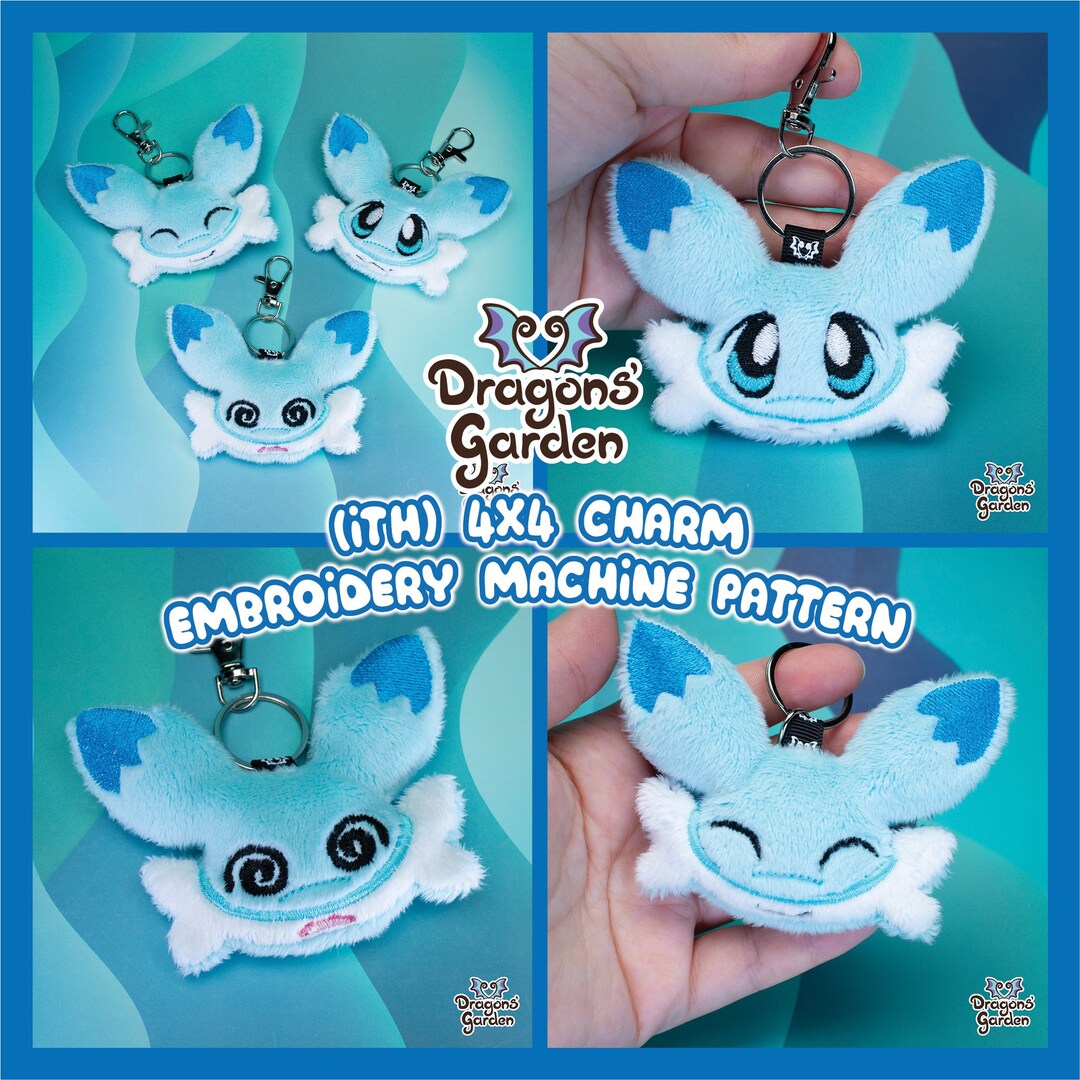 ITH Chill Pal Head Charm Pattern Set | 4x4 in the Hoop Embroidery ...