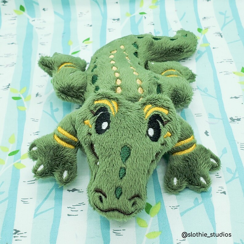 ITH Crocodile Sobek Aligator Plushie Plush Embroidery Pattern | Etsy