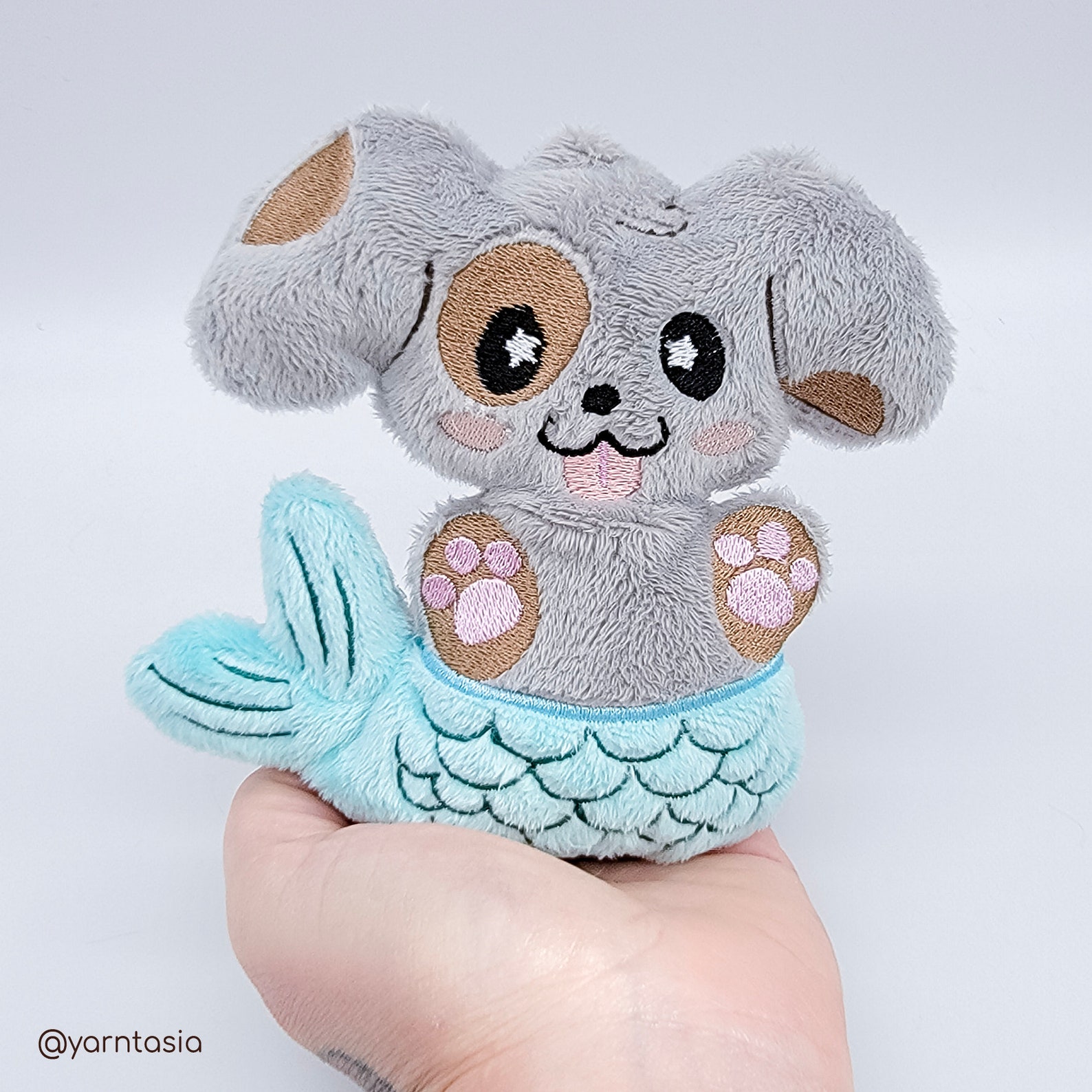 ITH Cute Mermaid Puppy | Sea Dog in the Hoop Cute Embroidery Pattern ...