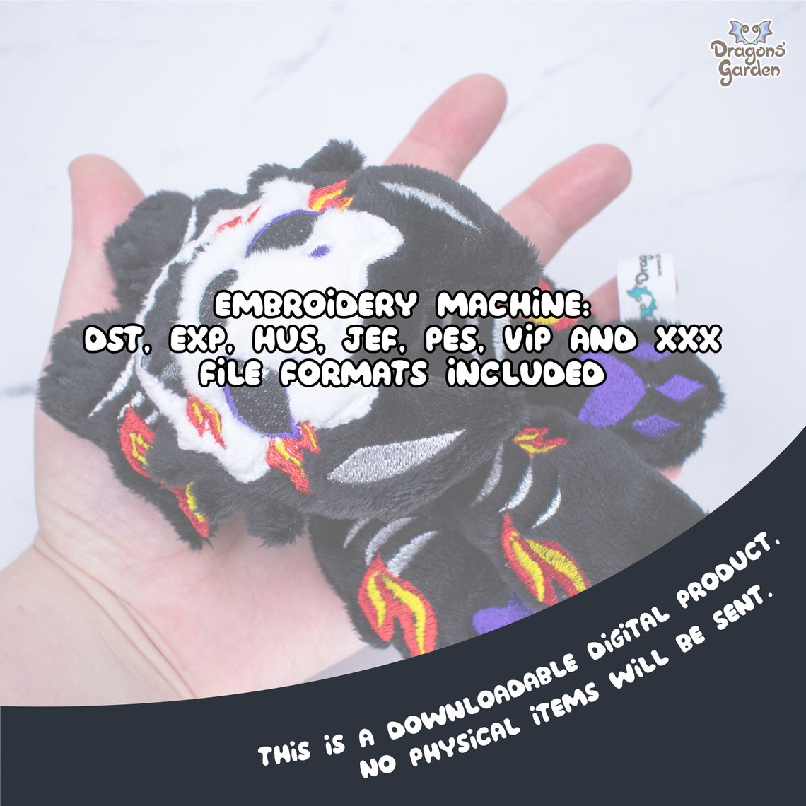 ITH Hellhound Puppy Plush Embroidery Pattern Adorable Puppy - Etsy