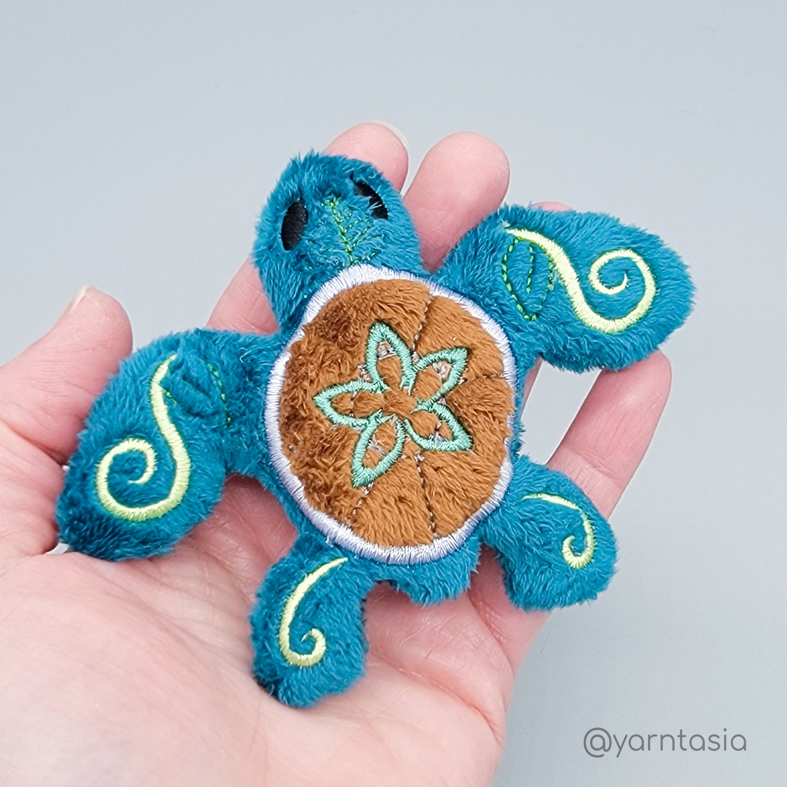 ITH Sea Flower Turtle Plushie | Turtles Plush Charm Keychain in the ...