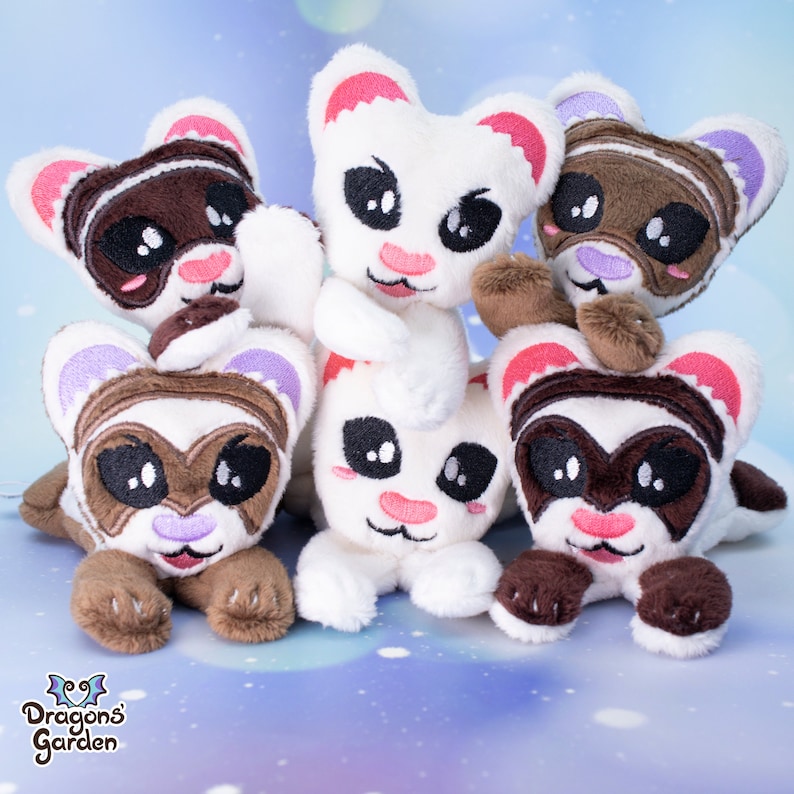 ITH Ferret Plush Embroidery Pattern | Adorable Ferret Animal Cute ...