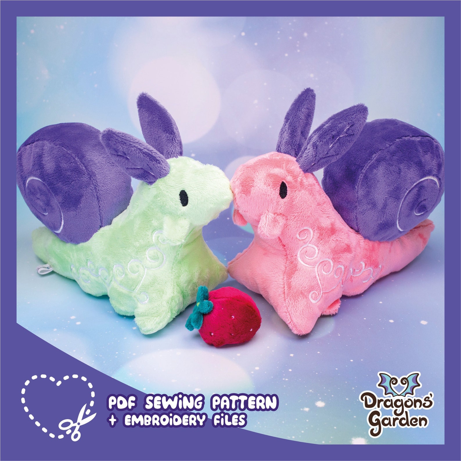 Garden Snail Sewing Pattern Plush Stuffed Animal Softie Plushie DIY ...