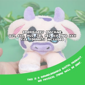ITH Cow Plushie Embroidery Pattern Adorable Cattle Calf Plush in the ...