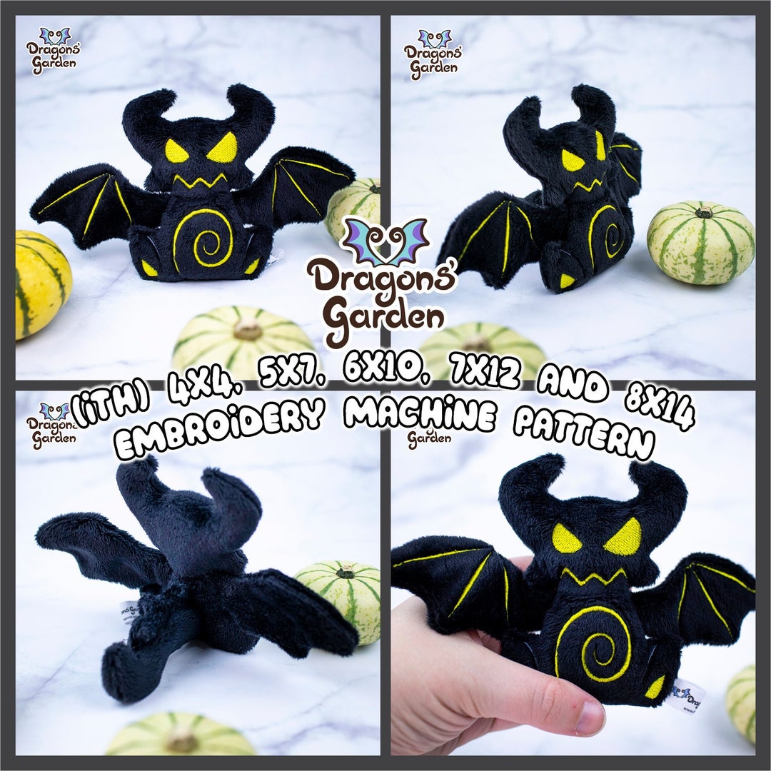 ITH Scary Imp Plush Embroidery Pattern | Spooky Imp Demon Knight Cute ...