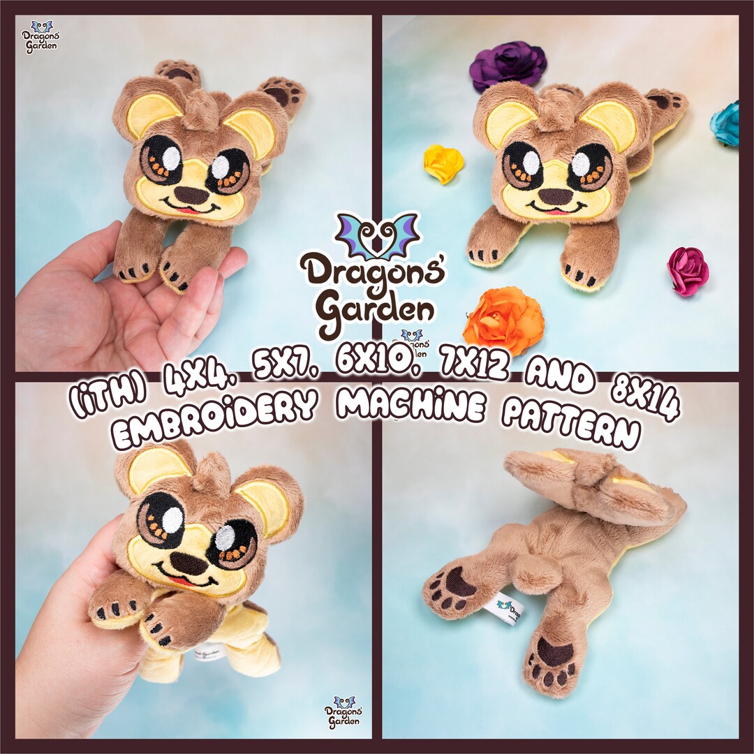 ITH Bear Plush Embroidery Pattern | Adorable Teddy Bear Plushie in the ...