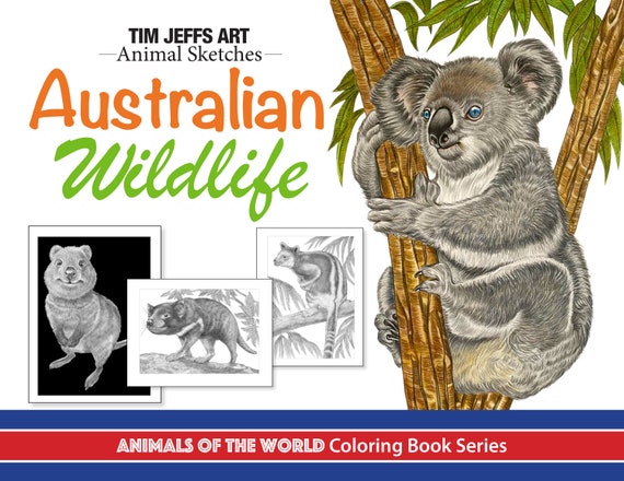 Australian Wildlife. Digital Download Coloring Book by Tim - Etsy