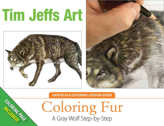 GRAYSCALE COLORING LESSON How to Color Fur - Etsy