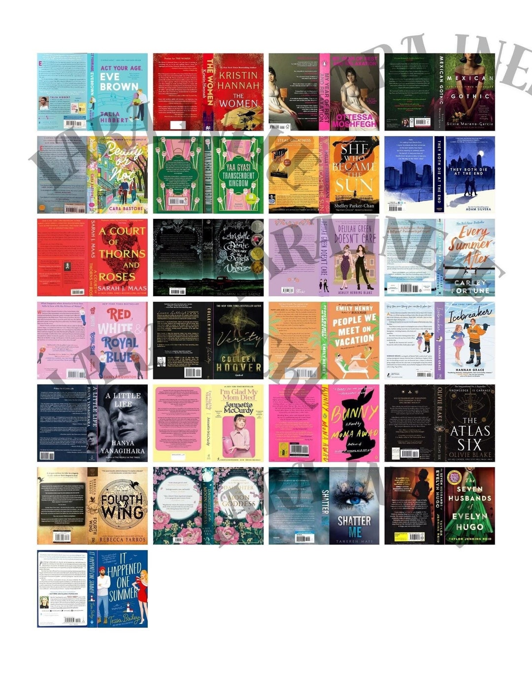 Miniature Book Covers - 25 Pcs Booktok + Free Template | PDF File ...