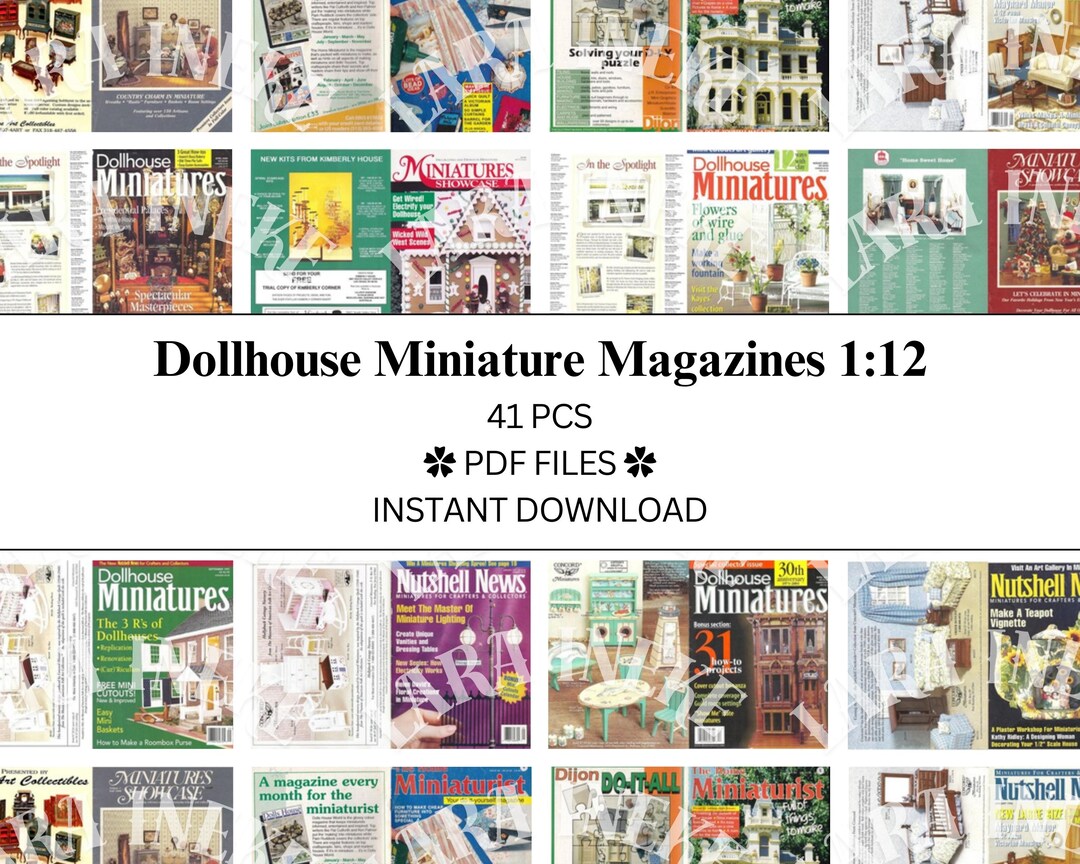 1:12 Pcs Dollhouse Miniatures Magazine Book Covers - 41 Pcs | Do It ...