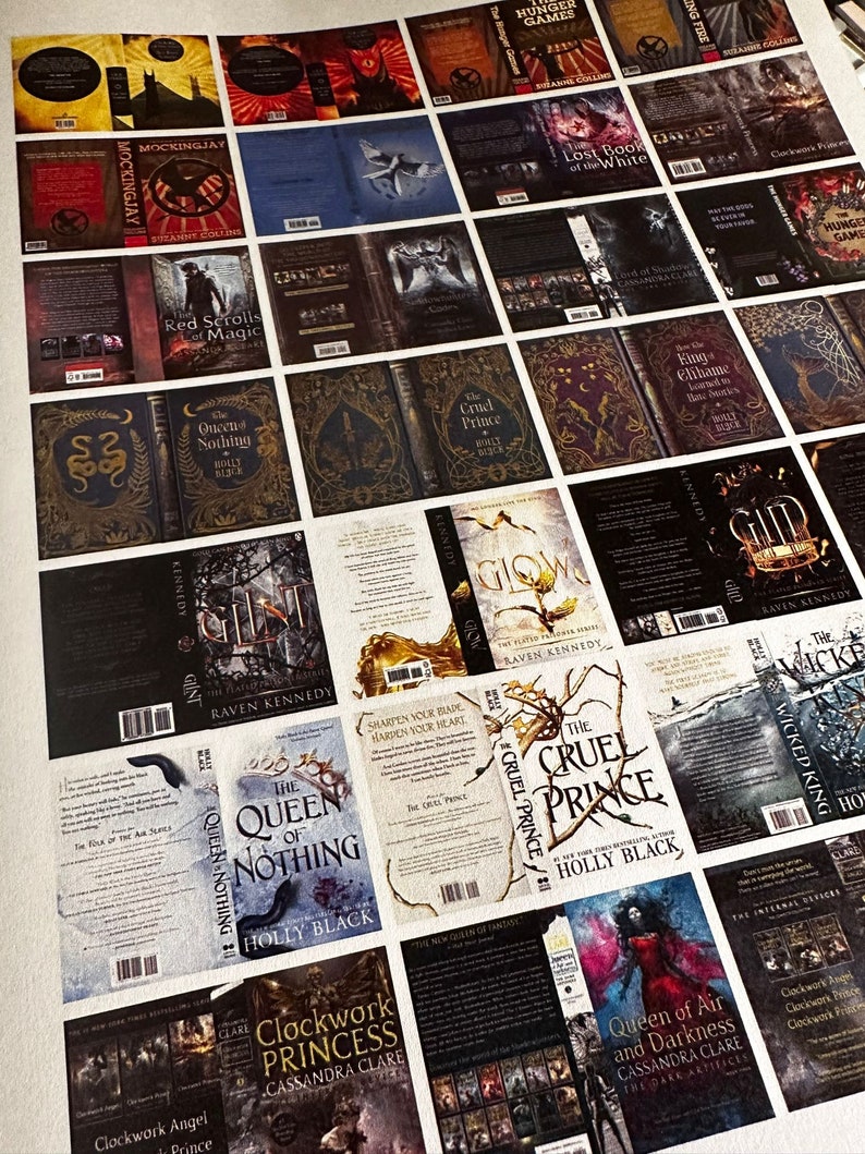 1:12 Miniature Book Cover Canva Template | Do It Yourself | Dollhouse ...