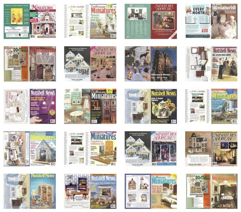 1:12 Pcs Dollhouse Miniatures Magazine Book Covers - 41 Pcs | Do It ...