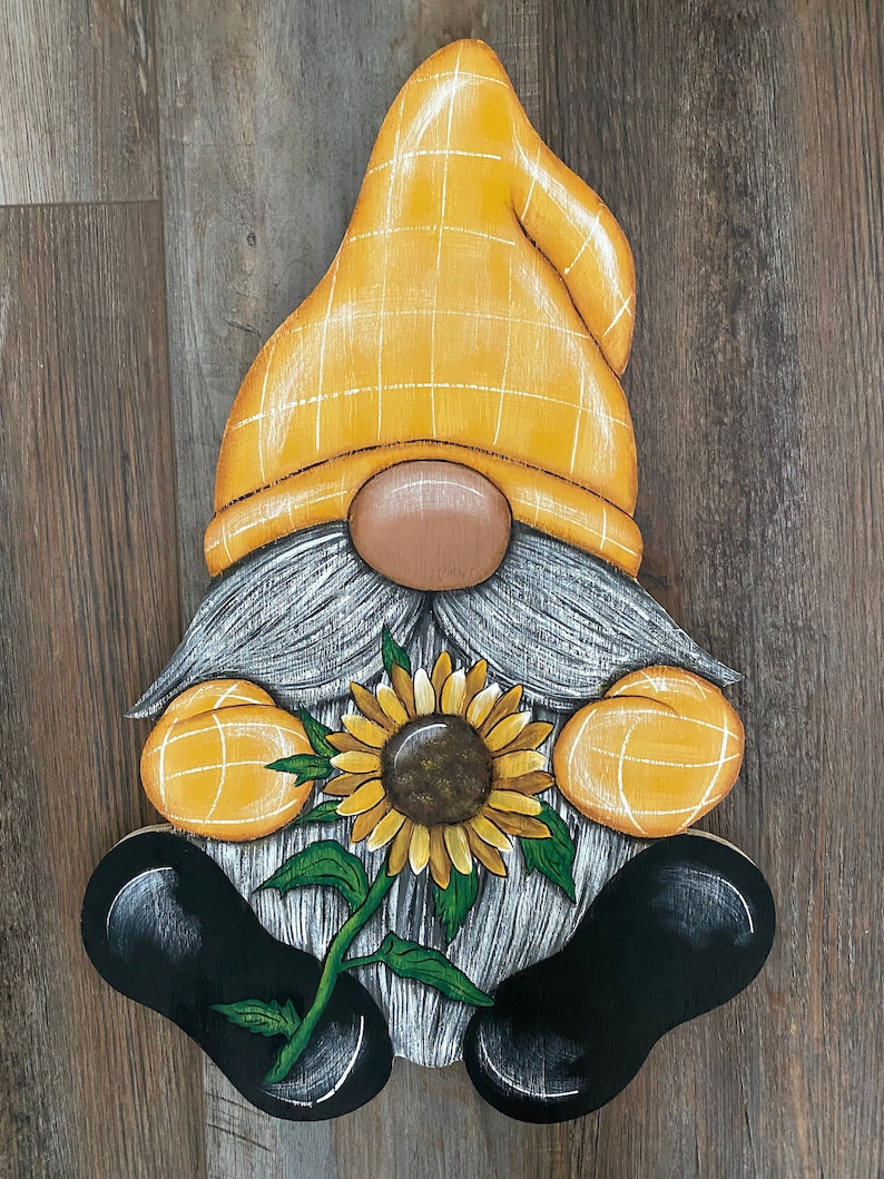 Sunflower Gnome Template - Etsy