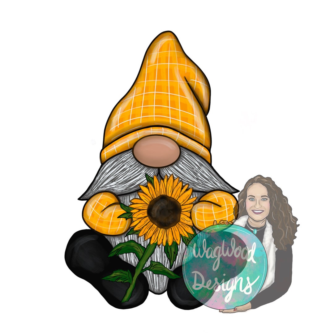 Sunflower Gnome Template - Etsy