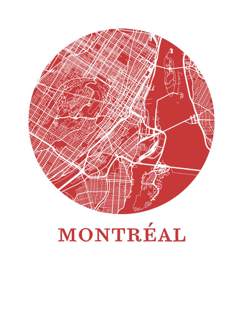 Montreal Map Print City Map Poster - Etsy