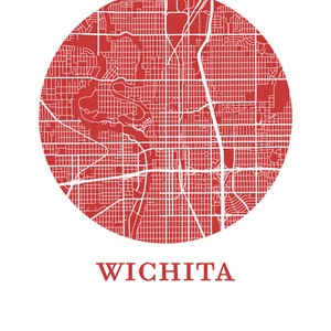 Wichita Map Print City Map Poster - Etsy