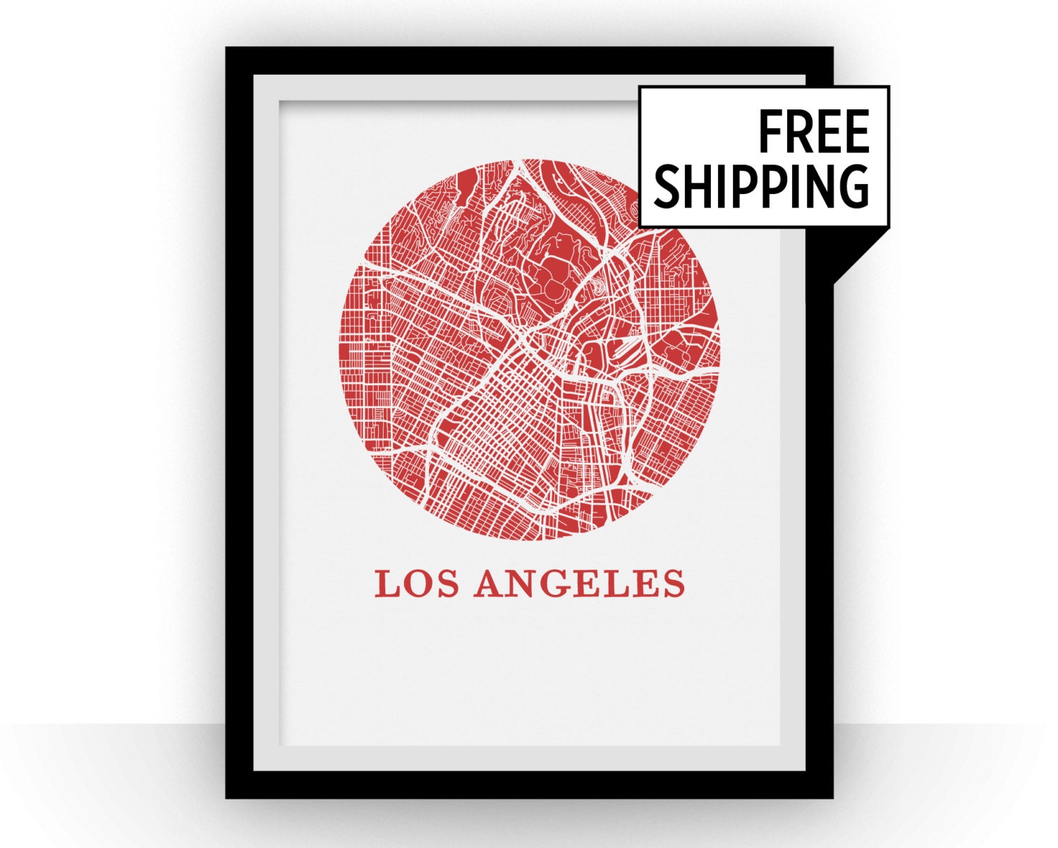 Los Angeles Map Print City Map Poster - Etsy