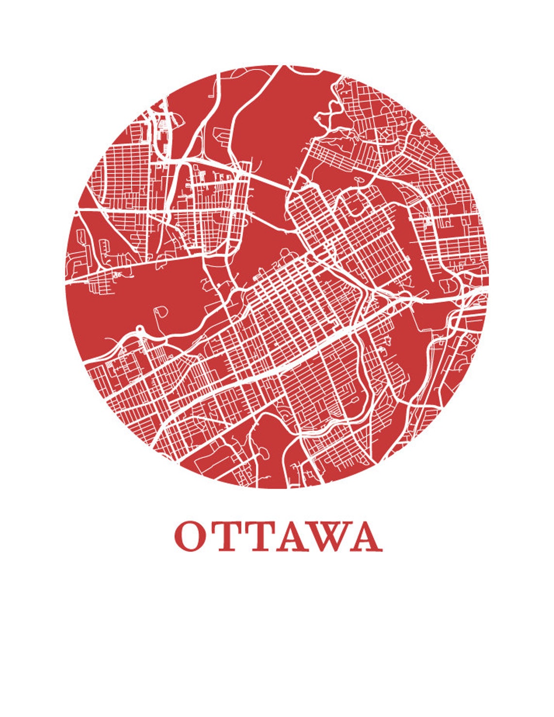 Ottawa Map Print City Map Poster - Etsy